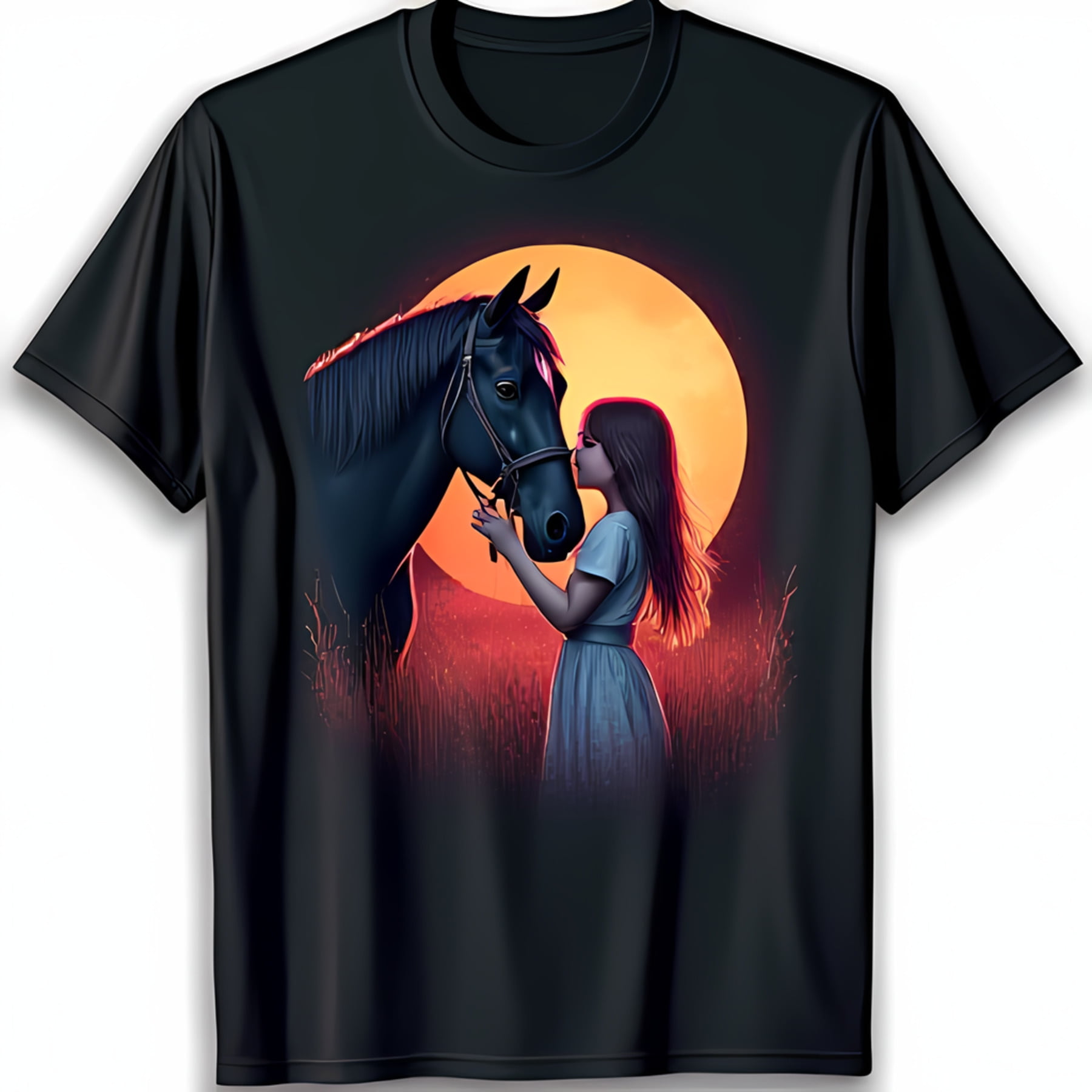 Nature Inspired Black T-Shirt with Equine Graphic Embrace Spiritual ... Nature Inspired Black T-Shirt with Equine Graphic Embrace Spiritual ...