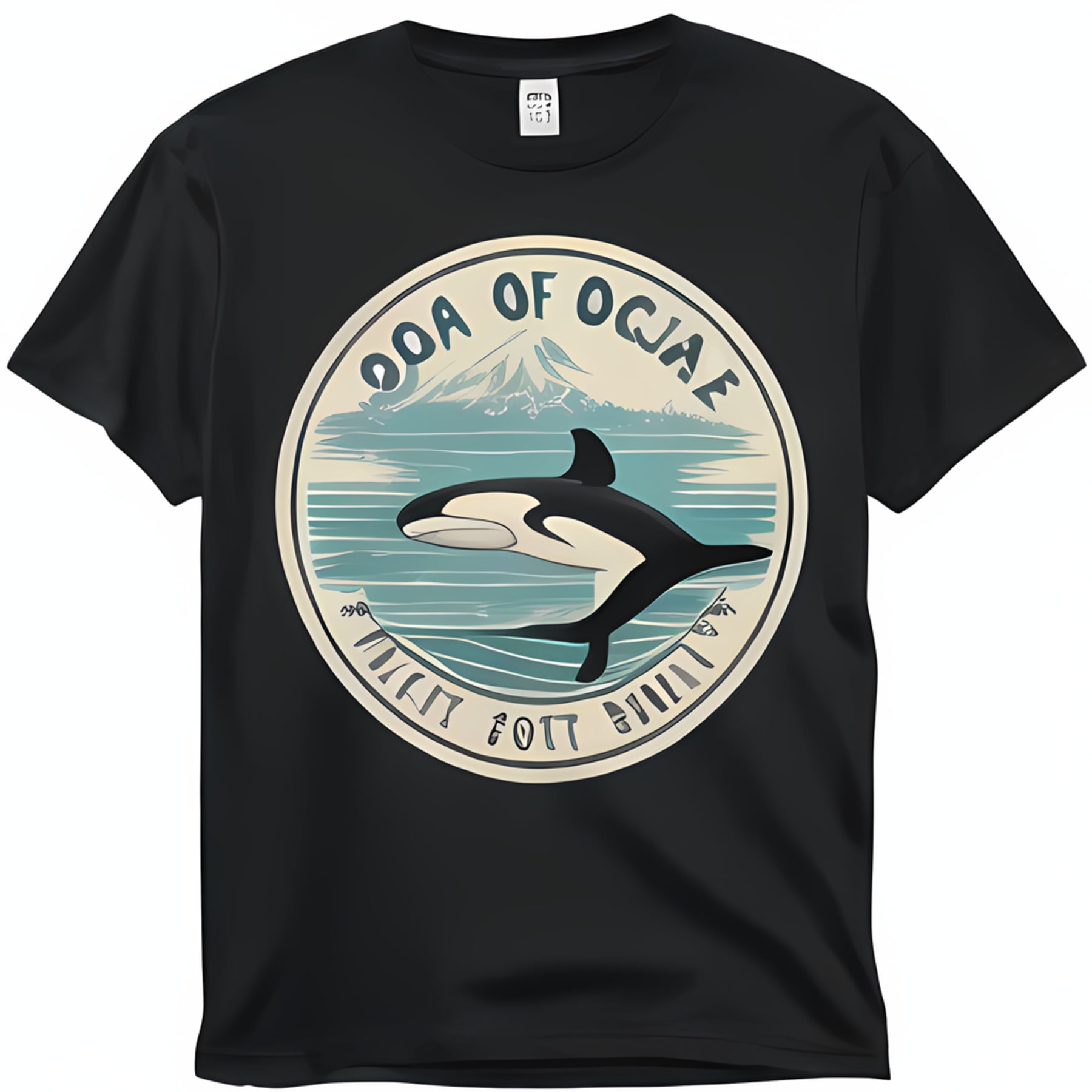 Nature Inspired Black T-Shirt with Marine Life Design Timeless Outdoor ... Nature Inspired Black T-Shirt with Marine Life Design Timeless Outdoor ...