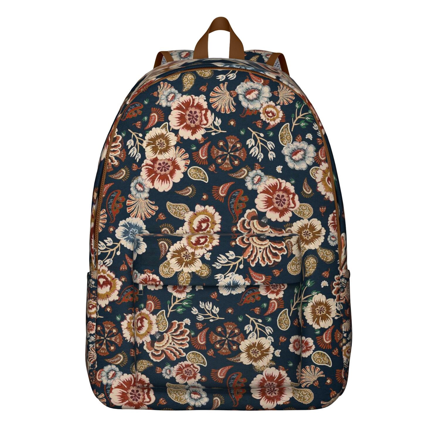 Nature Inspired Bloom Backpack – Aesthetic Floral Pattern, Oxford ...