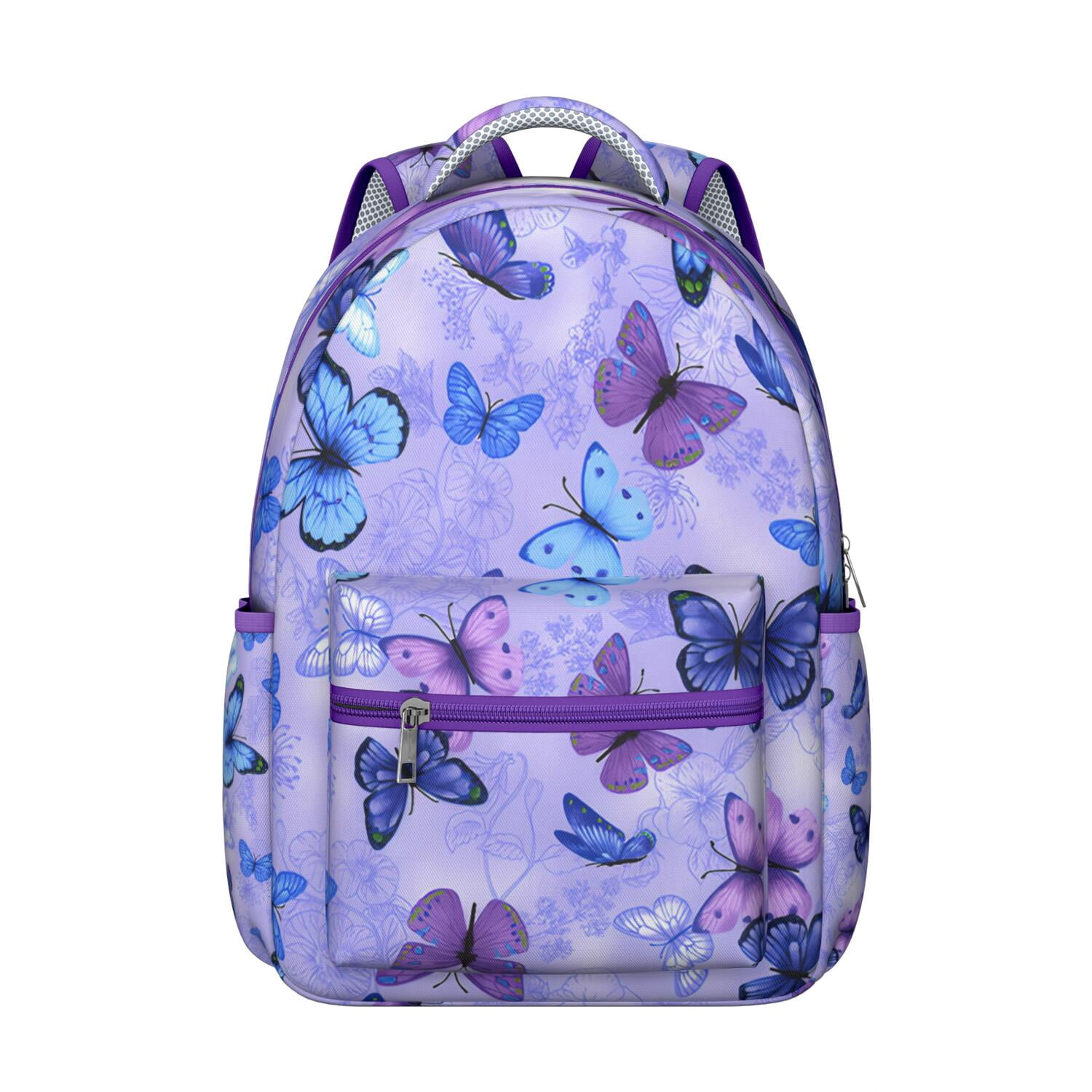 Nature-Inspired Butterfly Backpack - Waterproof & Stylish, Watercolor ...