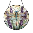 Nature Inspired Dragonfly Stained Glass Suncatcher Window Hanging Art ...