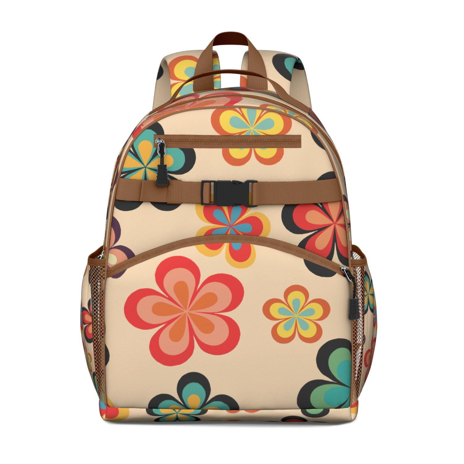 Nature Inspired Floral Print School Backpack for Heavy Loads - Walmart.com