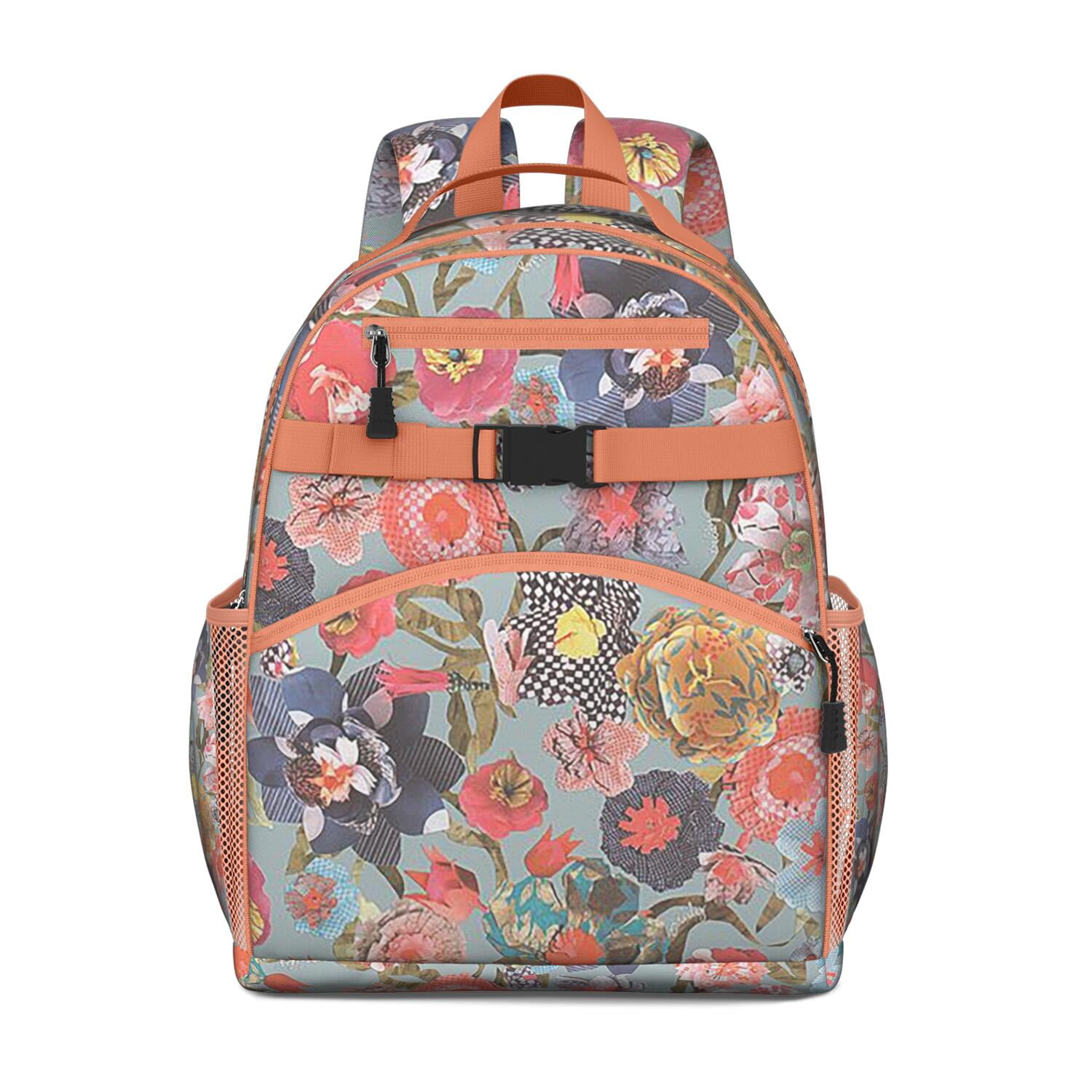 Nature Inspired Floral Print School Backpack for Heavy Loads - Walmart.com
