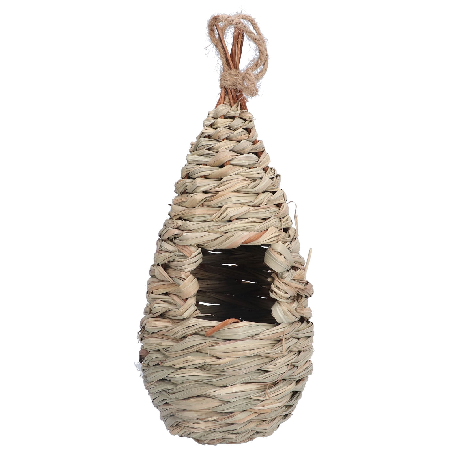 Nature-Inspired Garden Decor for Pet Birds Handcrafted Reed Grass Gourd ...