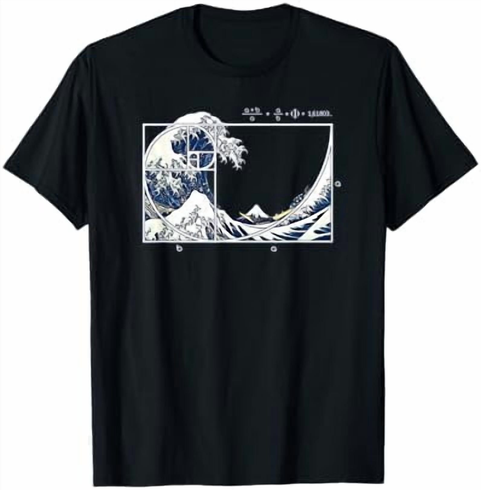 Nature-Inspired Great Fibonacci Wave Graphic T-Shirt for Math and Art ...