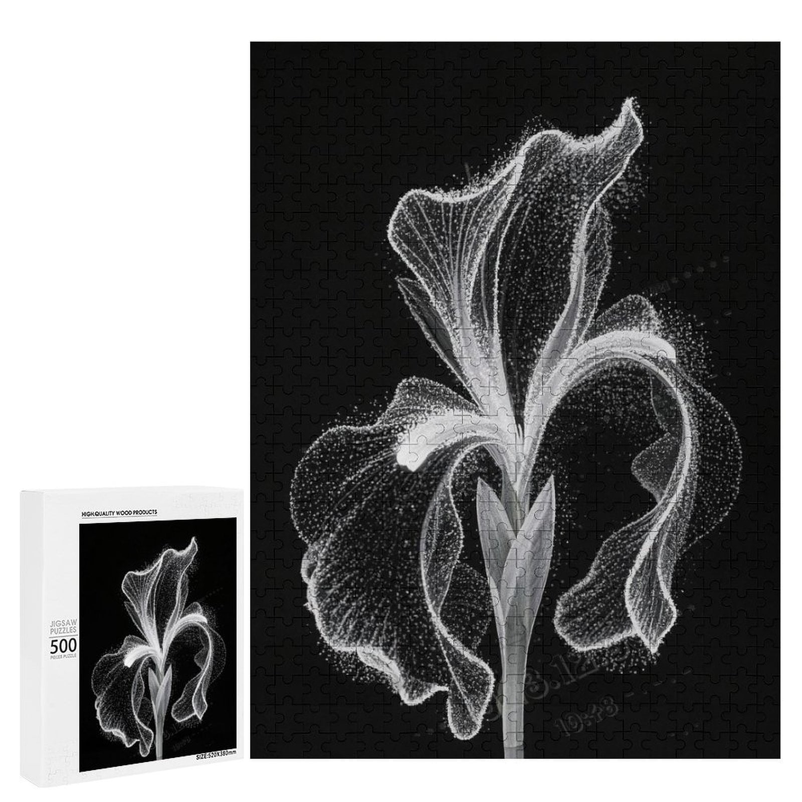 Nature-Inspired Iris Flower Puzzle – 500 Piece Wooden Jigsaw ...