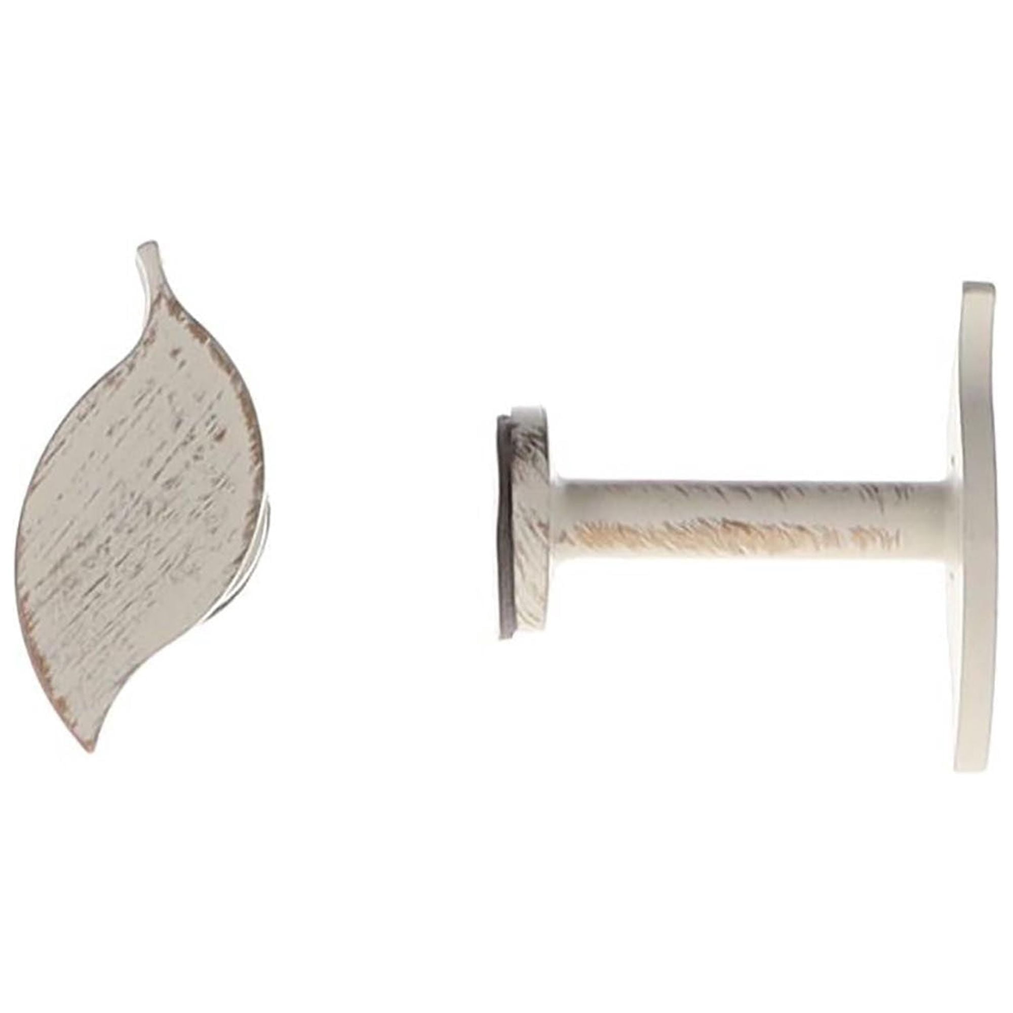 Nature-Inspired Leaf Curtain Tieback Hooks - Set of 2 Adhesive Metal ...