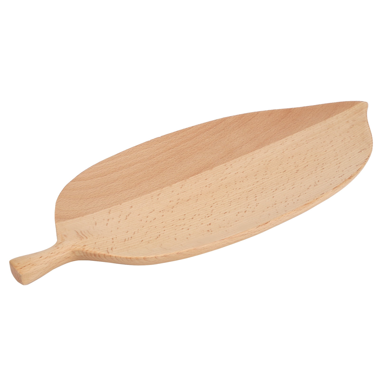 Nature-Inspired Leaf-Shaped Wooden Tray for Serving Food, Tea & Snacks ...
