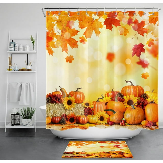 Nature Inspired Maple Leaf Shower Curtain Elevate Your Bathroom Decor