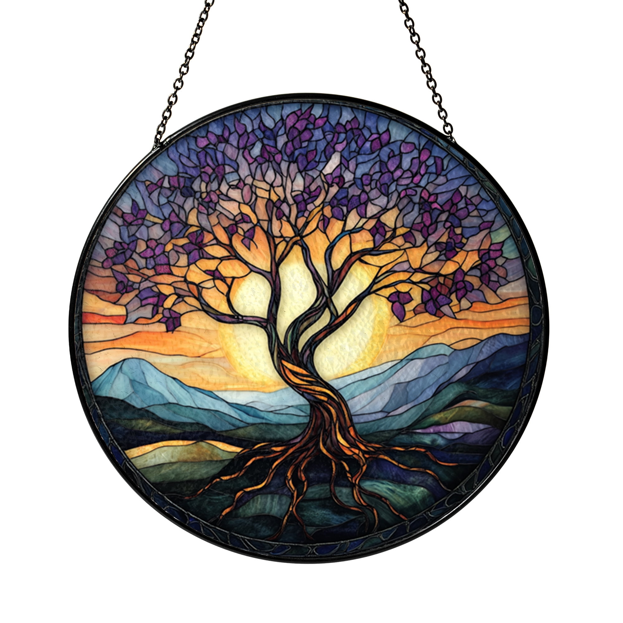 Nature-Inspired Miniature Tree Stained Glass Style Suncatcher ...