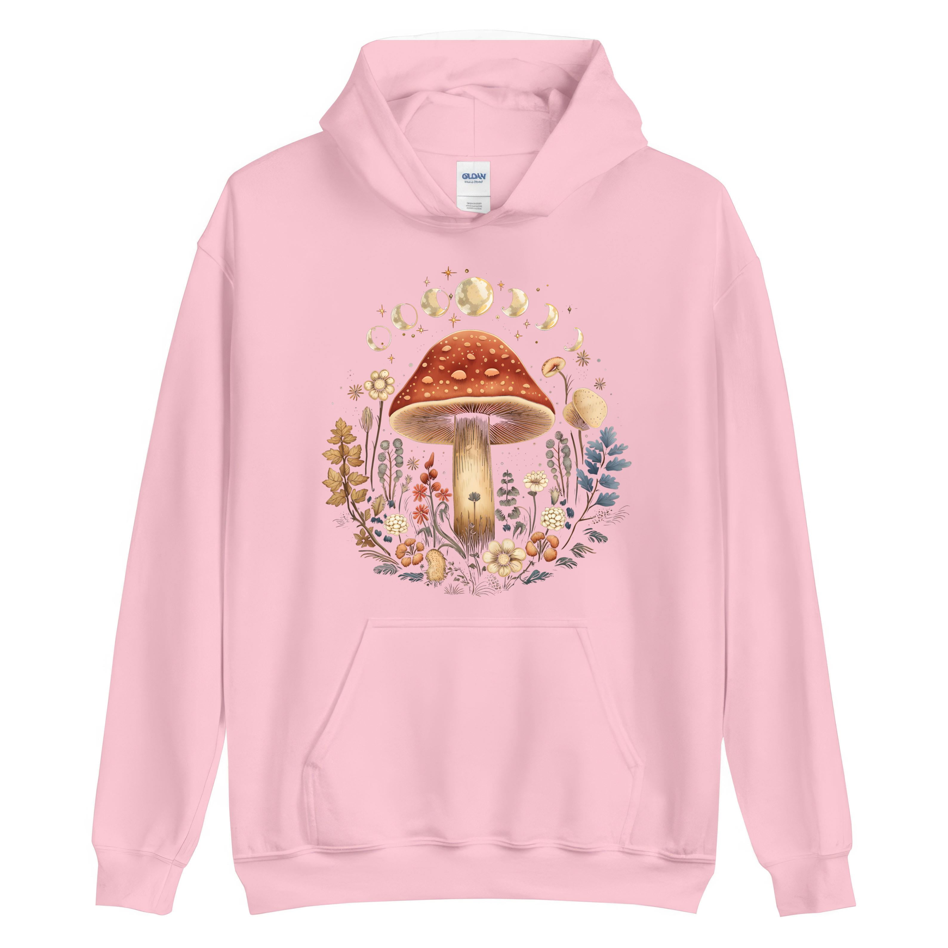 Nature Inspired Moon Phases Mushroom Foraging Men's Shirt with Comfort ...