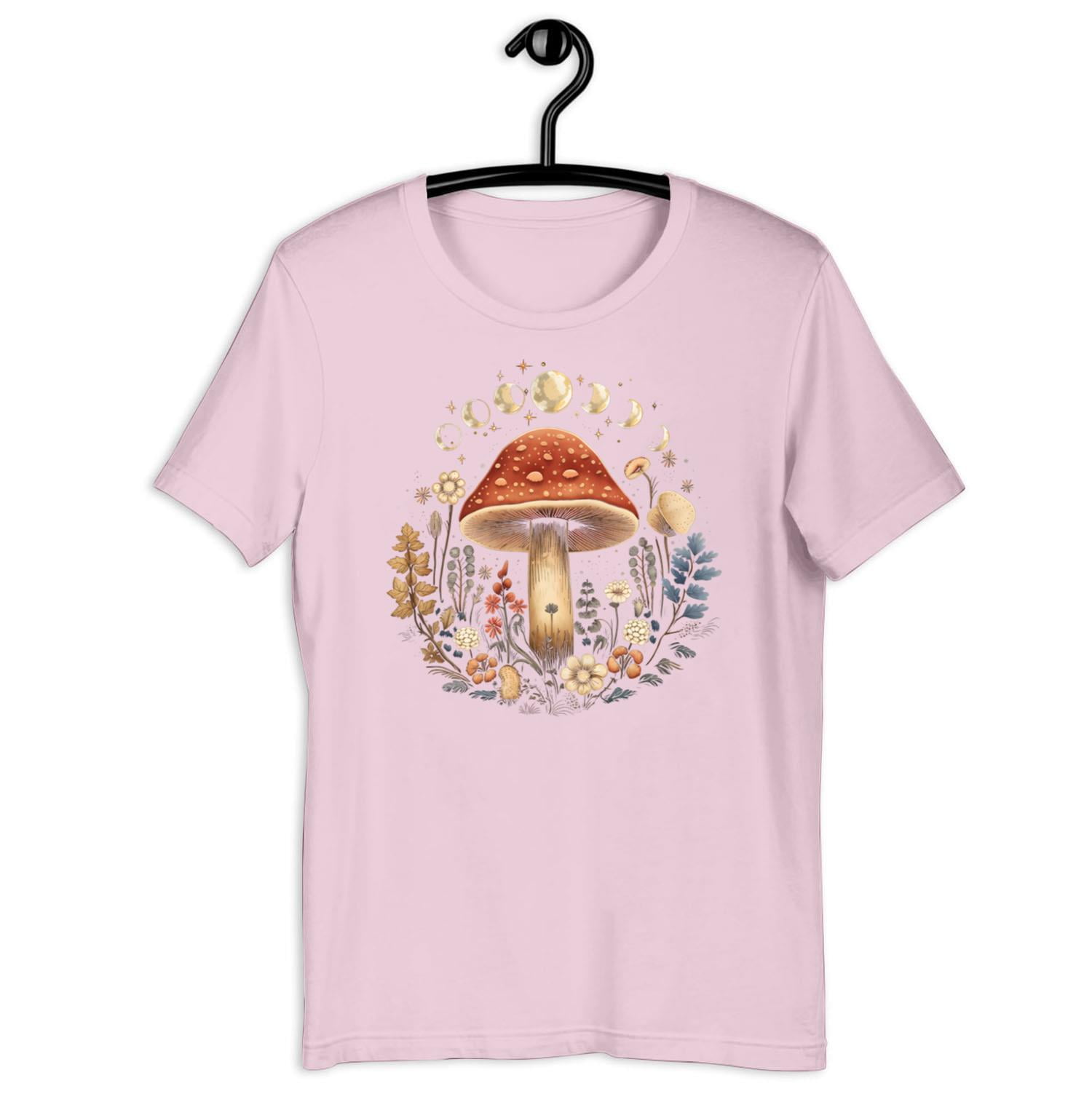 Nature Inspired Moon Phases Mushroom Foraging Men's Shirt with Comfort ...