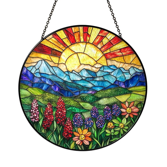 Nature Inspired Mountain Lupine Stained Glass Suncatcher, Decorative ...