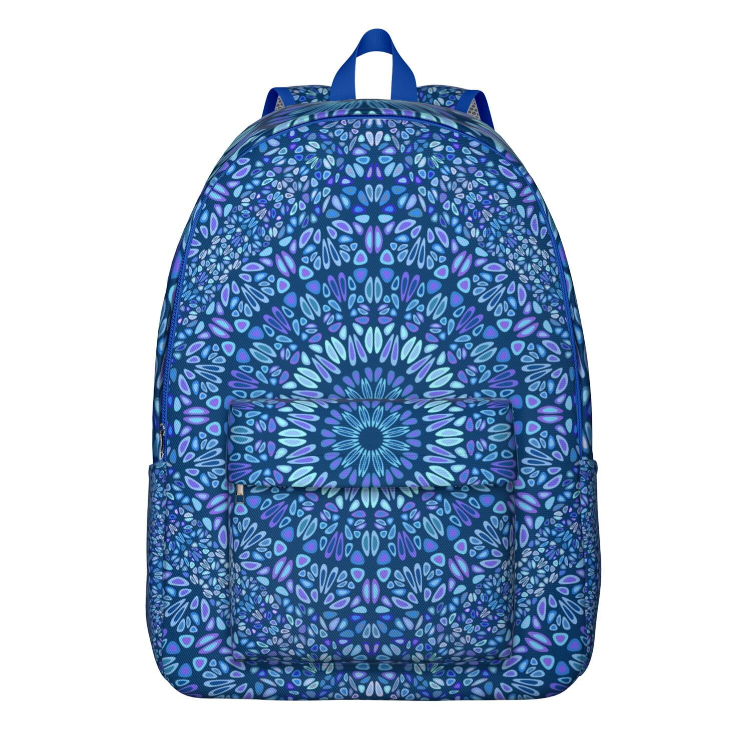 Nature Inspired Psychedelic Mandala Travel Backpack, Boho Zen School ...