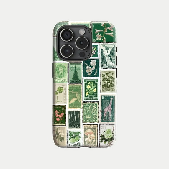 Nature Inspired Stamps Vintage Aesthetic Artistic Phone Case with ...