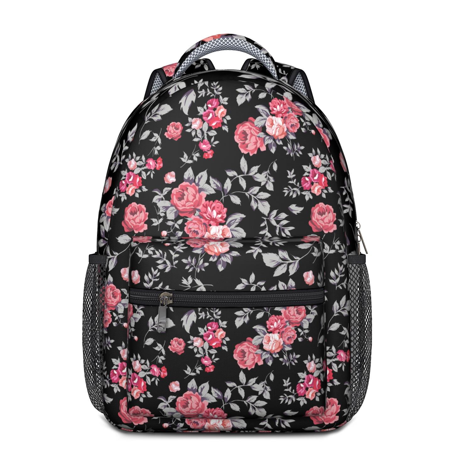 Nature Inspired Watercolor Floral Backpack - Ergonomic Student Backpack ...