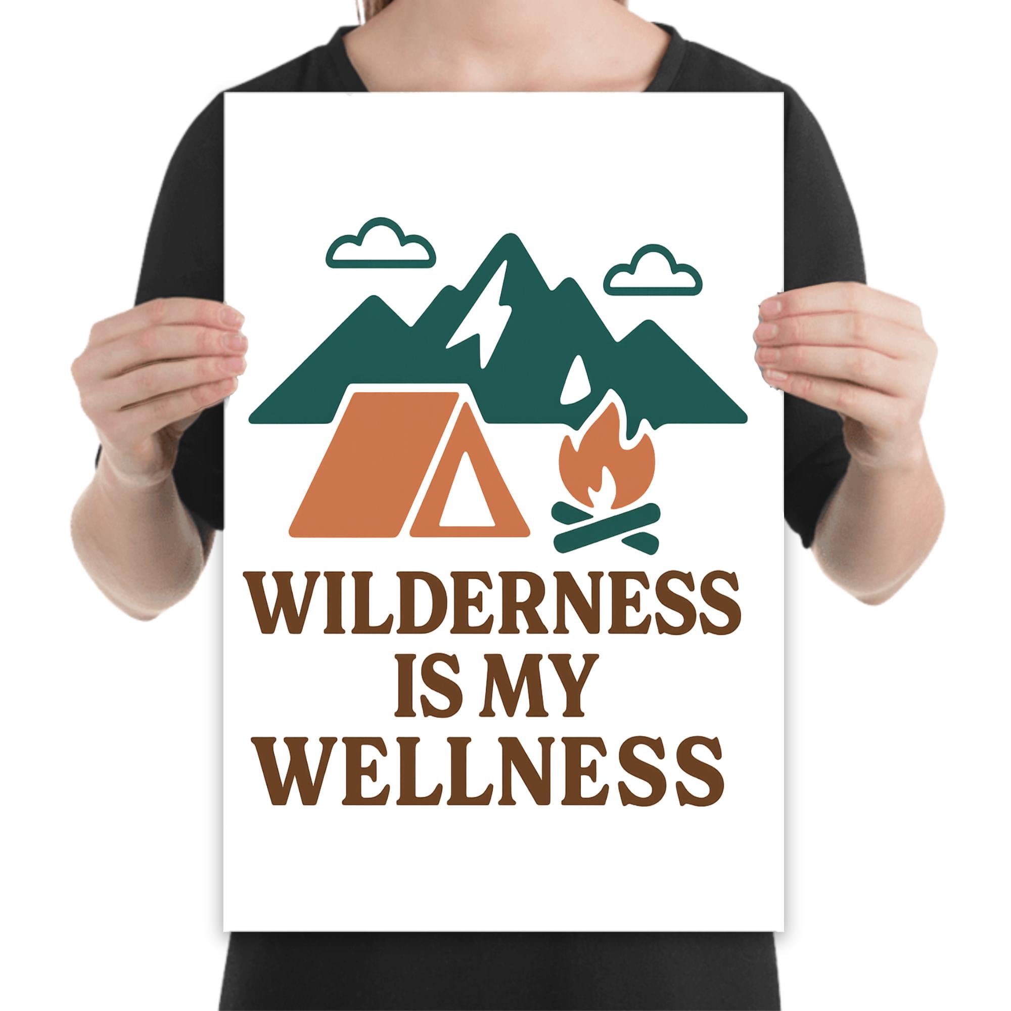 Nature Inspired Wellness Poster - Wall Decor for Outdoor Lovers Gift ...