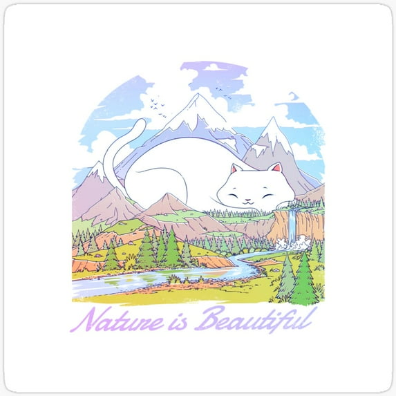 Nature Is Beautiful Sticker Phone Decal Water Bottle Stickers Car ...