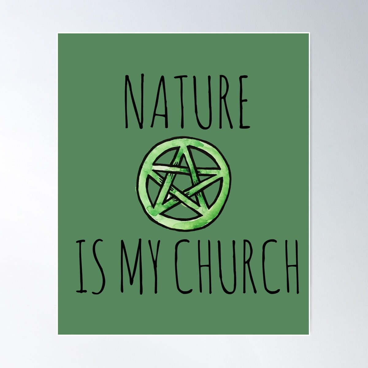Nature Is My Church Poster Wall Art, Modern Wall Decor For Living Room ...