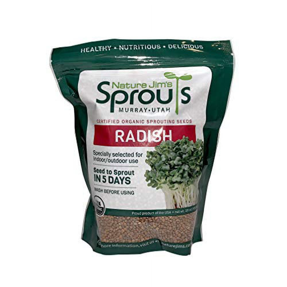 Nature Jims Radish Sprout Seeds - 16Oz Organic Sprouting Seeds - Non ...