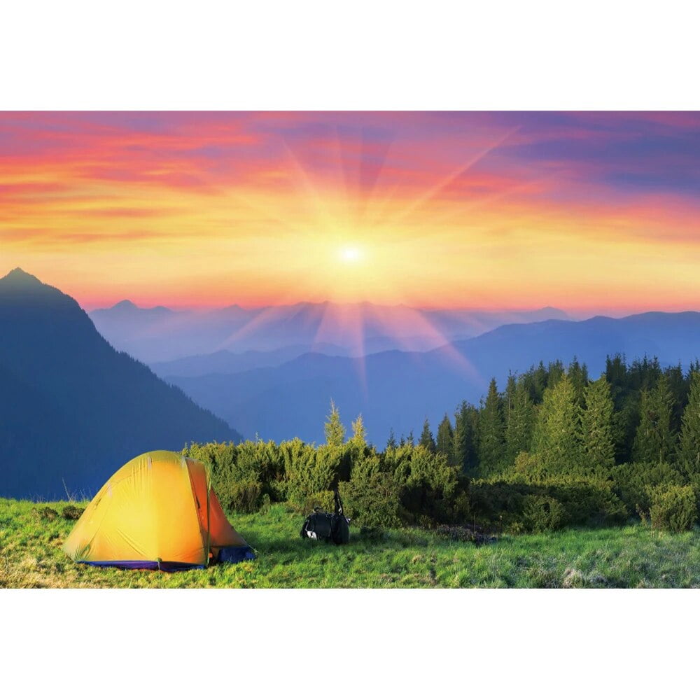 Nature Landscape Backdrop Sunset Evening Sunset Mountains Backpacker ...