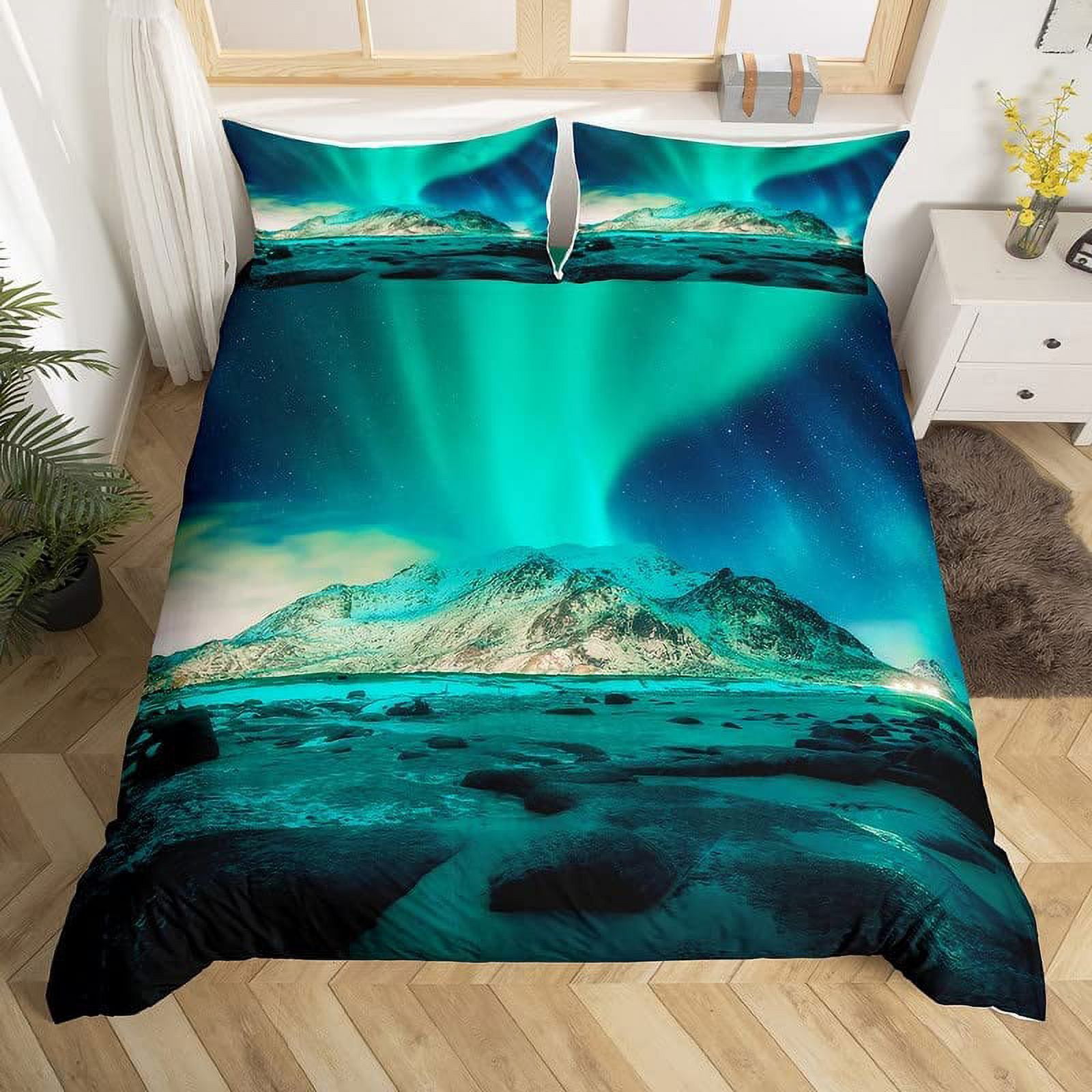 Nature Landscape Duvet Cover Sunset Comforter Cover Lake Landscape ...