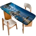 Nature Landscape Fitted Rectangle Tablecloth 32" x 96" Lake Stone ...