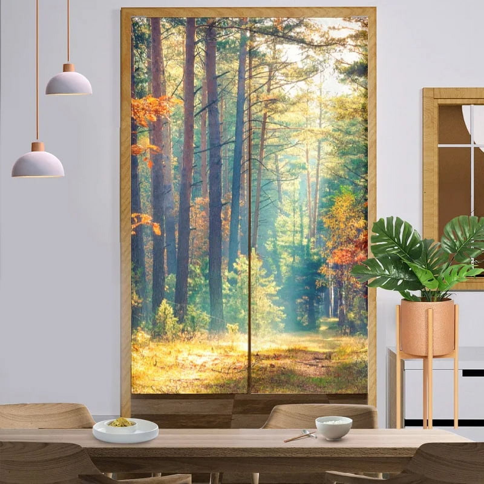 Nature Landscape Forest Door Curtain Living Room Bedroom Noren Kitchen ...