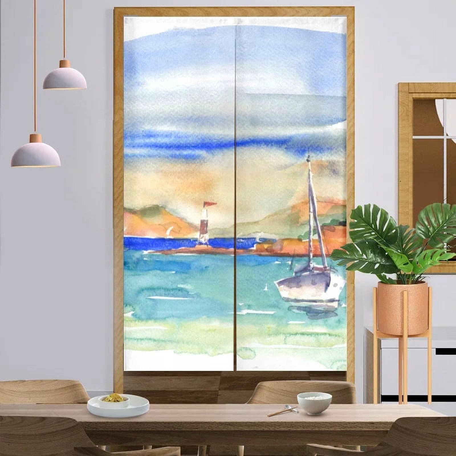 Nature Landscape Forest Door Curtain Living Room Bedroom Noren Kitchen ...