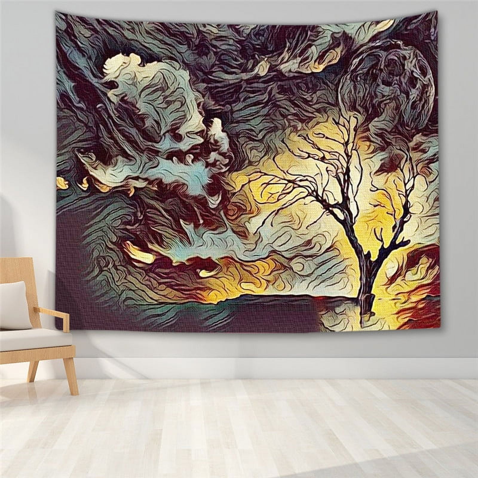 Nature Landscape Print Polyester Fabric r Dream Tapestry Wallpaper ...