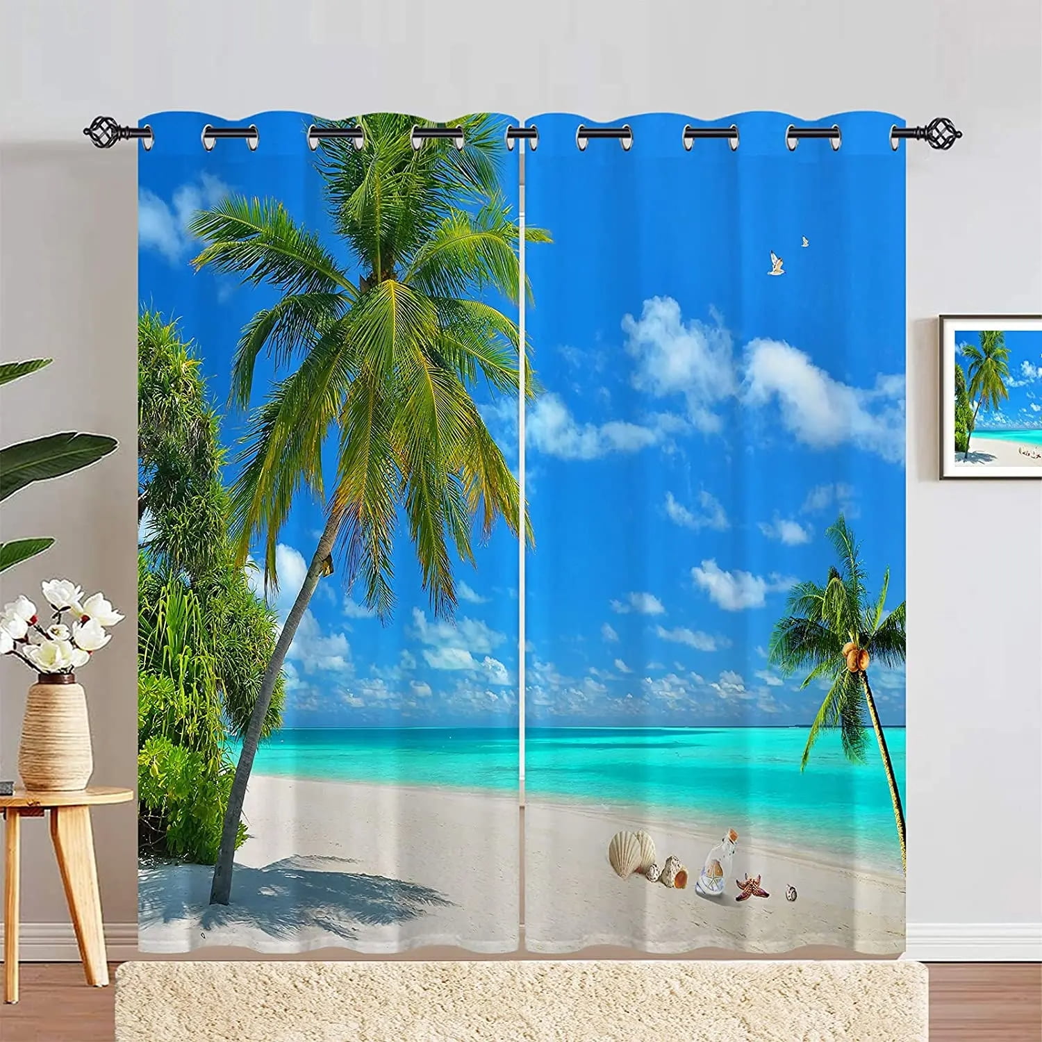 Nature Landscape Scenery Curtains for Bedroom Window Panels with Garden ...