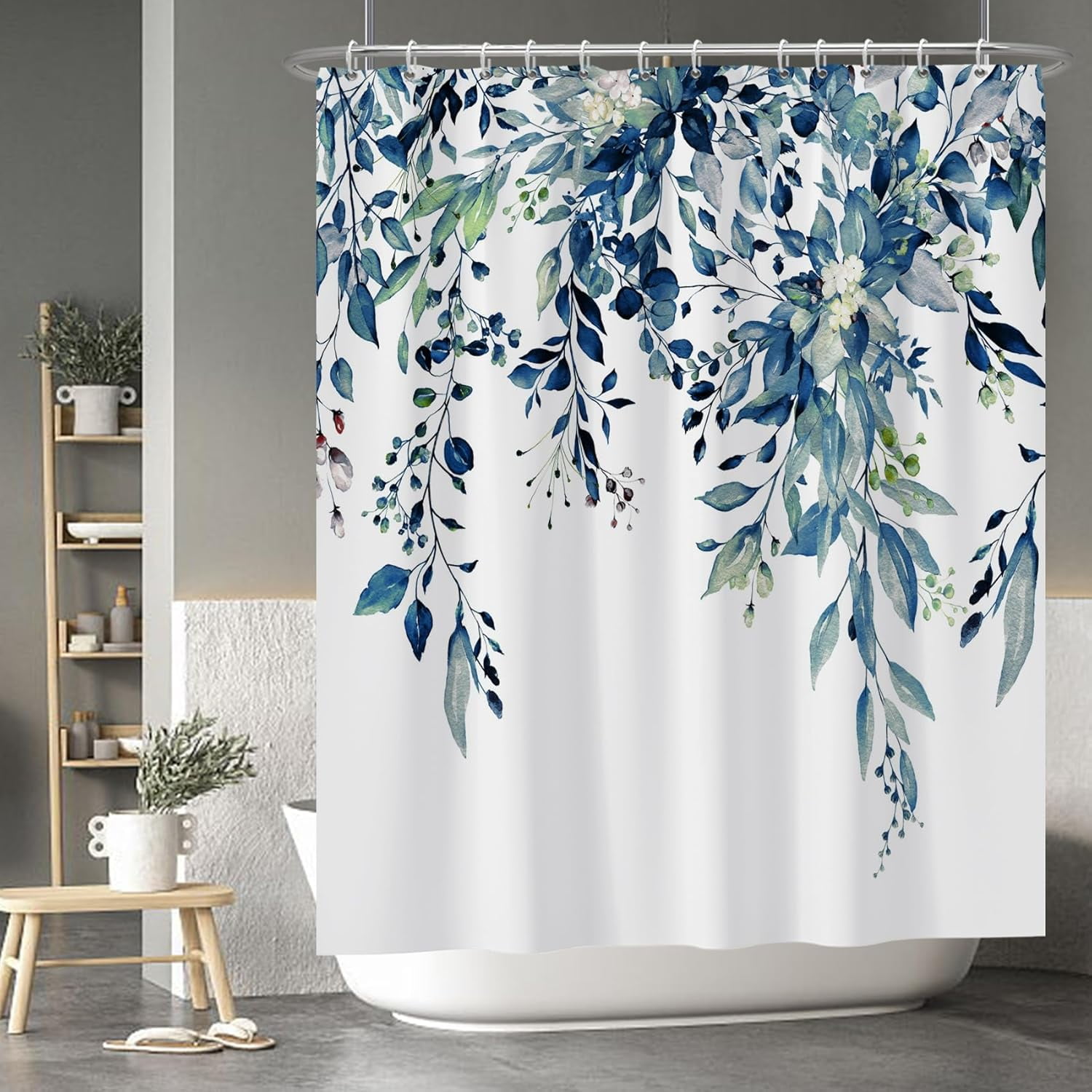 Nature Landscape Shower Curtain Summer Forest River Jungle Waterfall ...