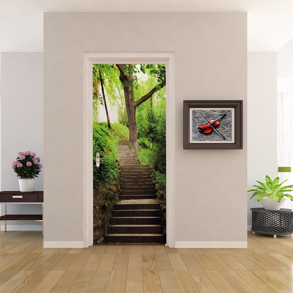 Nature Landscape Stickers For Doors Self-adhesive Vinyl Wall Sticker ...