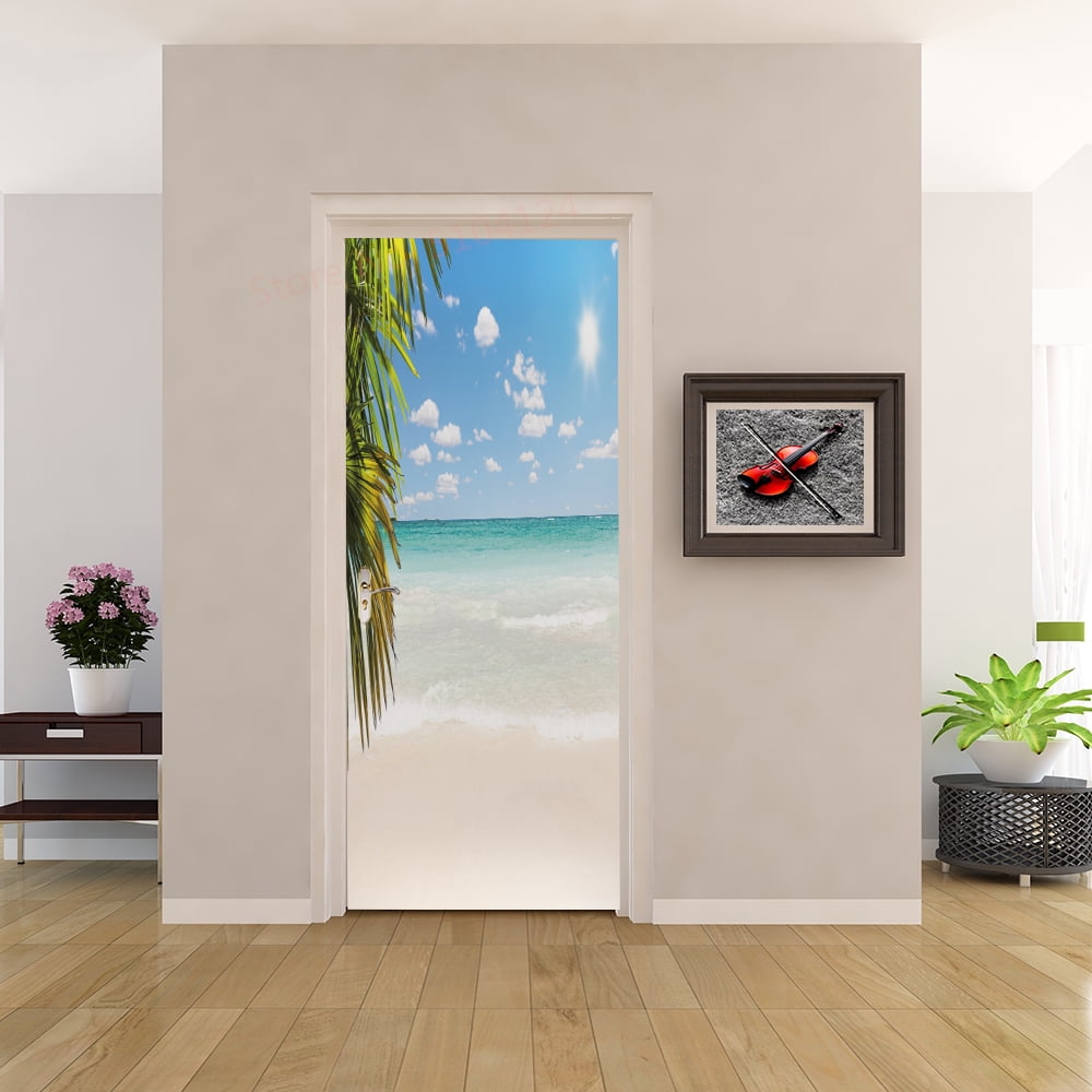 Nature Landscape Stickers For Doors Self-adhesive Vinyl Wall Sticker ...