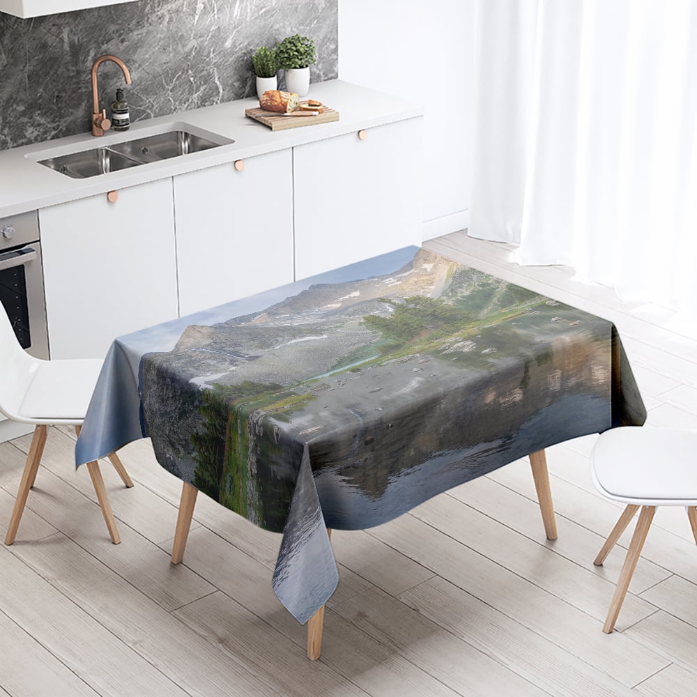 Nature Landscape Tablecloth Sunset Anti-Stain Waterproof Rectangular ...