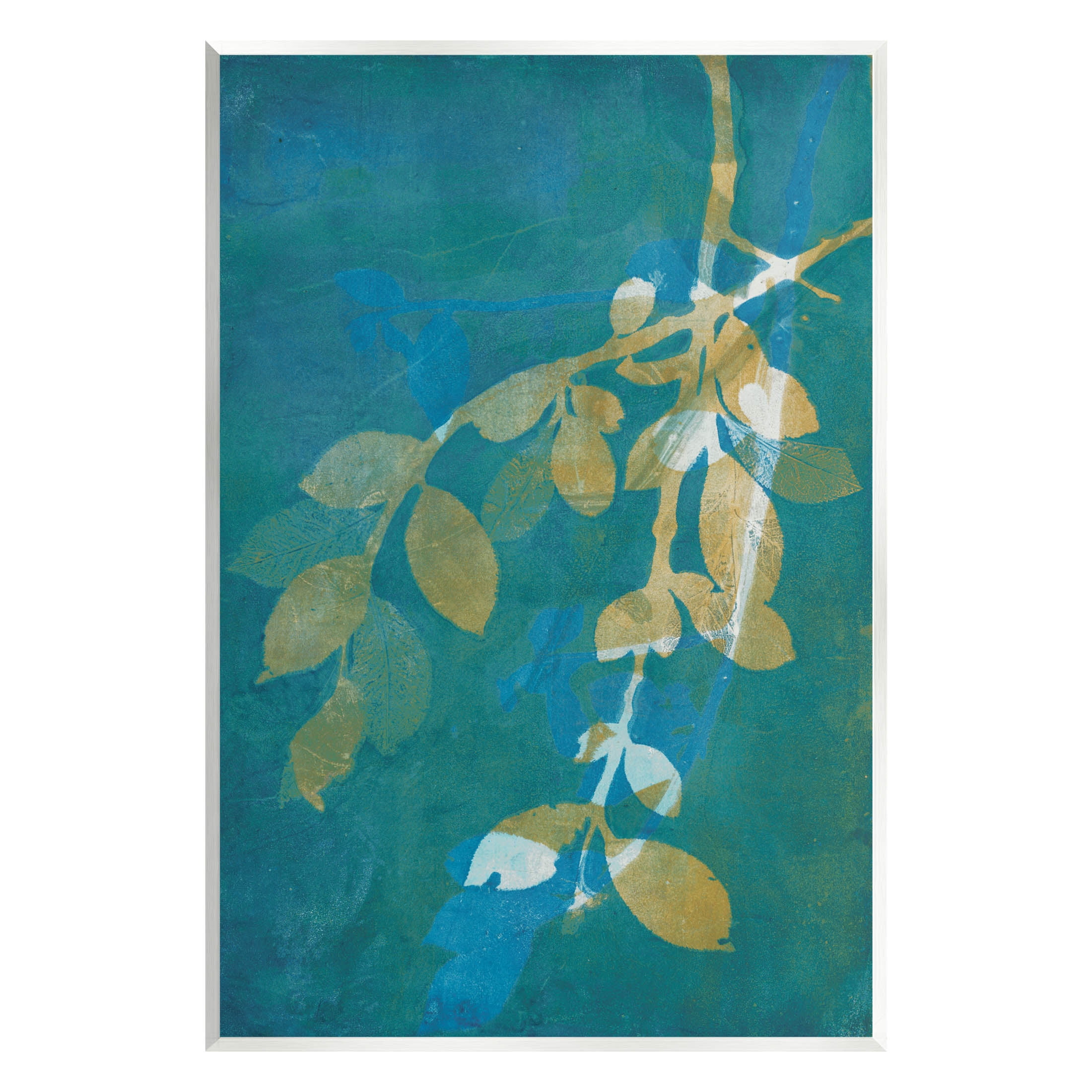 Nature Leaves Overlapping Abstract Botanical & Floral Graphic Art ...