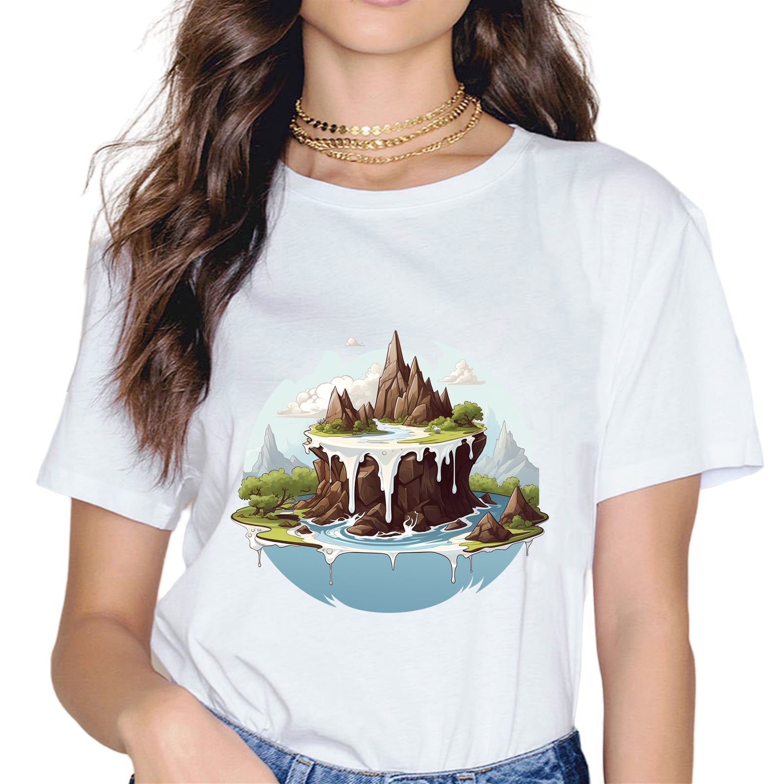 Nature Lover Waterfall Lovers Waterfall Happy Love Hiking T-Shirt ...