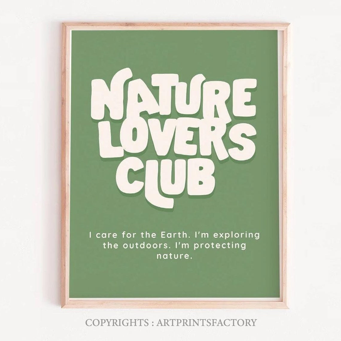 Nature Lovers Club, Kids Affirmation Print, Camping Woodland Nursery ...