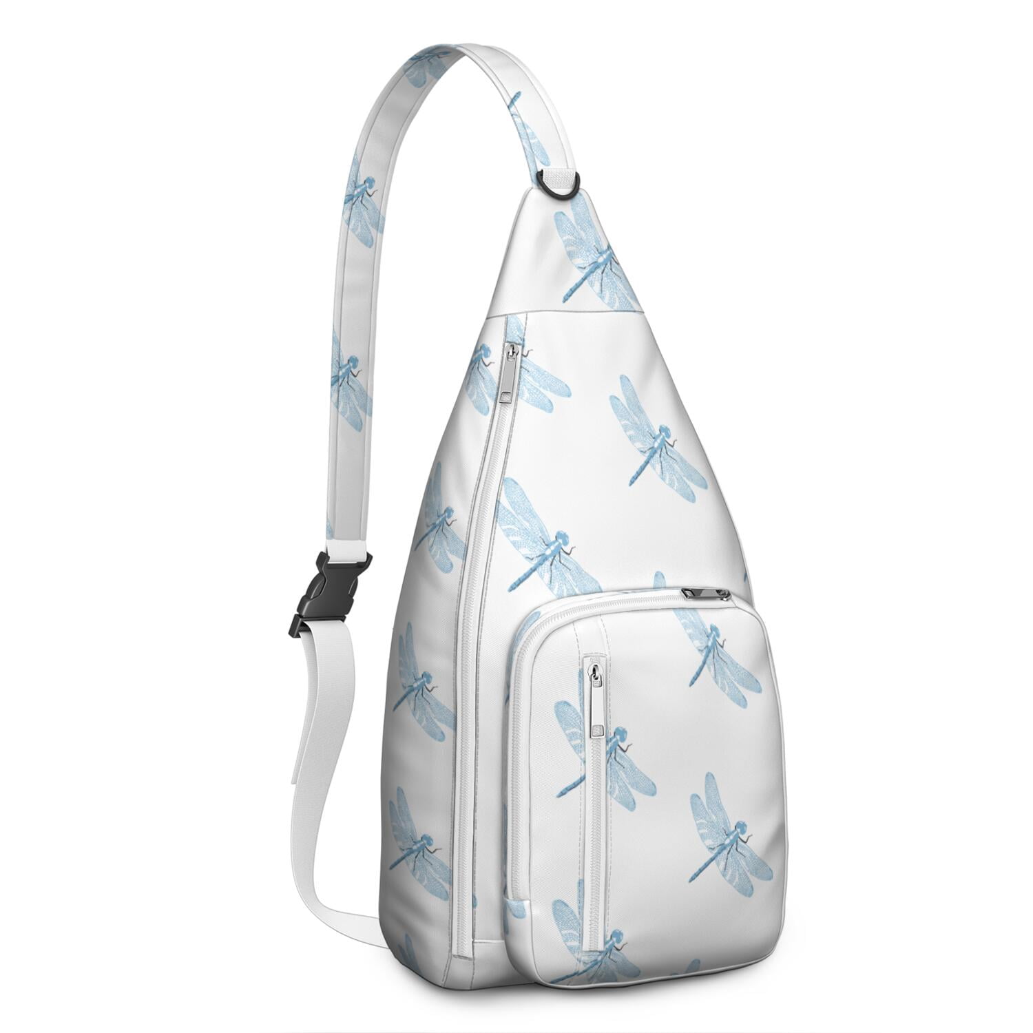 Nature Lovers Sling Backpack - Dragonfly Pattern Crossbody Bag, Small ...