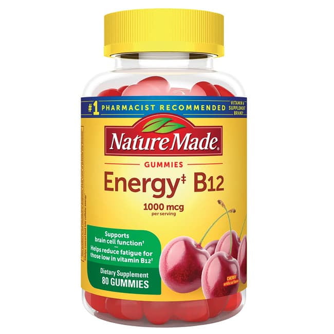 Nature Made Energy B12 1000mcg Adult Gummies - Cherry & Wild Berries ...