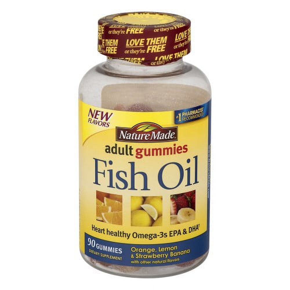 Nature Made Adult Gummies Fish Oil Orange, Lemon & Strawberry Banana ...
