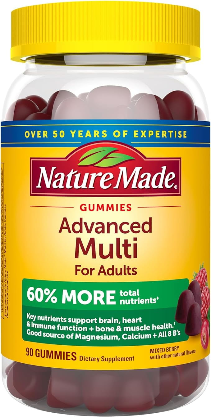 Nature Made Advanced Multivitamin Gummies for Adults with Magnesium ...
