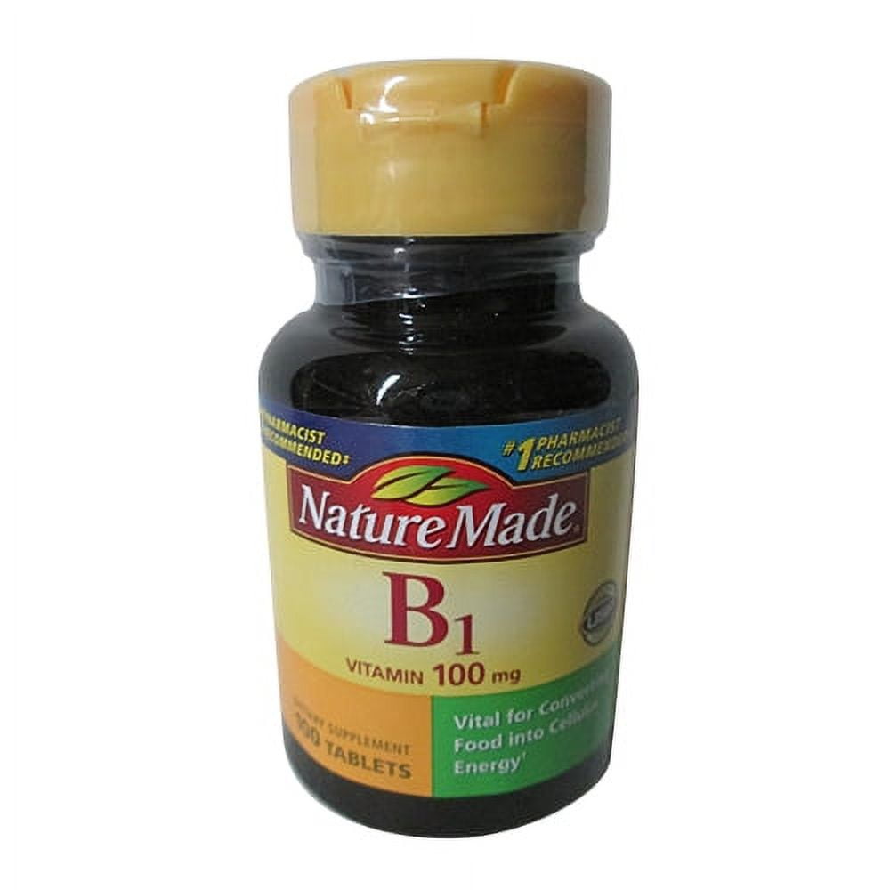 Nature Made B-1 Vitamin 100mg Vital Converting Food Energy, 100 Ct, 3 ...