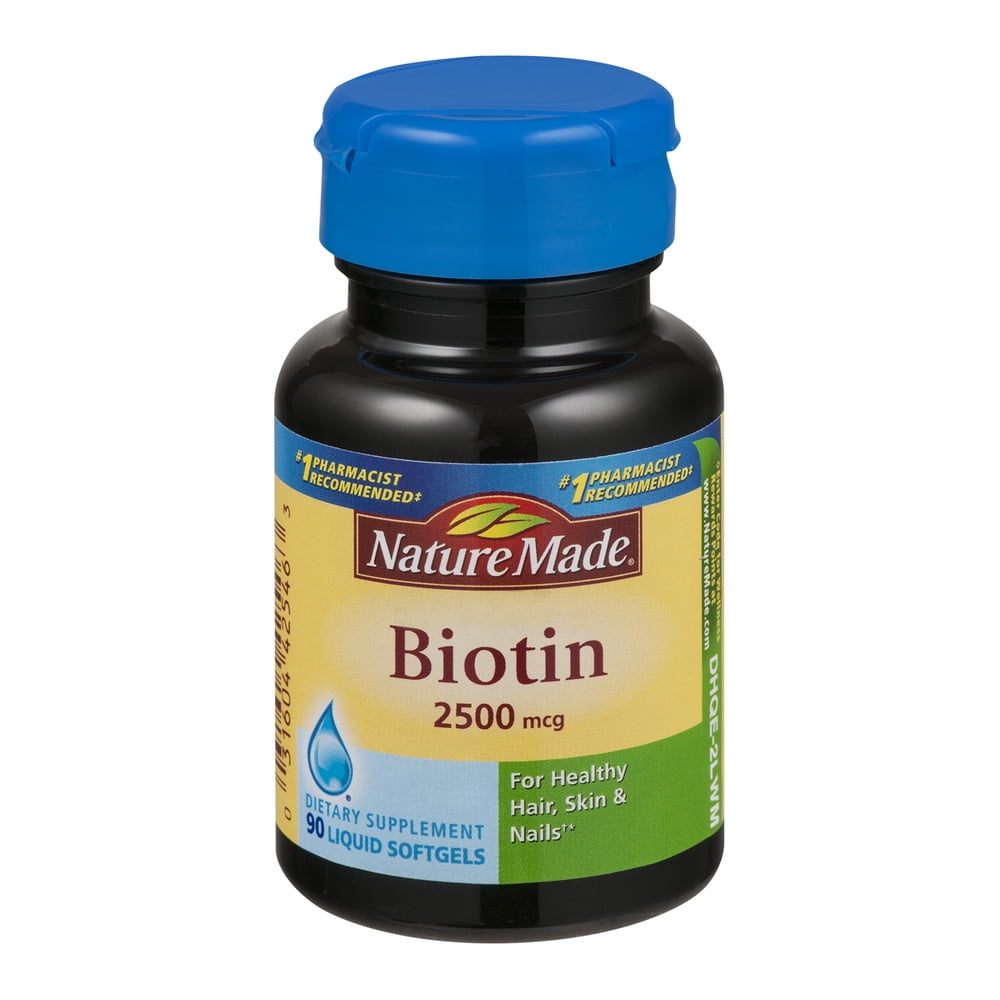 Nature Made Biotin 2500mcg Liquid Softgels - 90 CT - Walmart Business ...