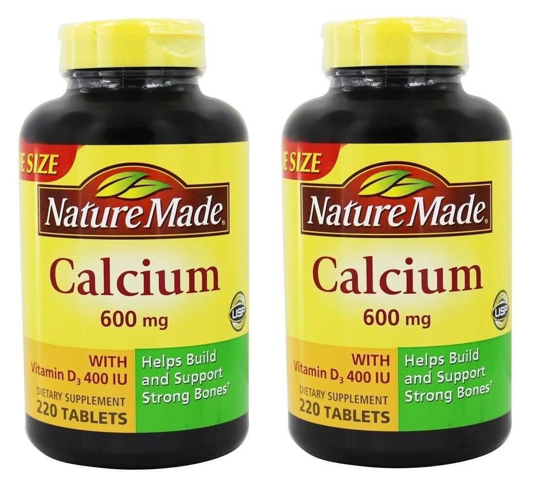 Nature Made - Calcium 600 Mg, with Vitamin D3, Value Size, 220-Count ...