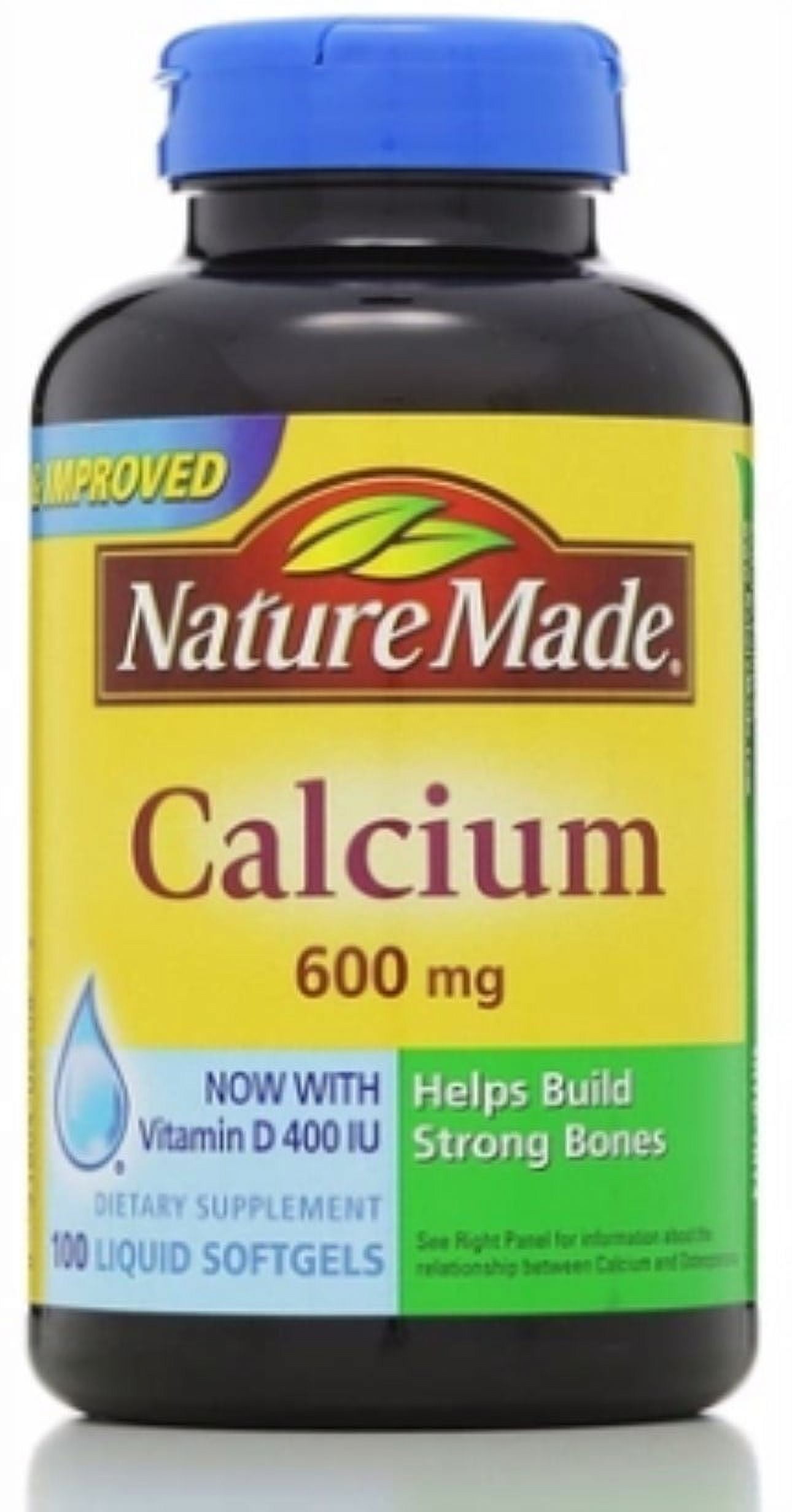 Nature Made Calcium 600 mg With Vitamin D Liquid Softgels 100 Each ...