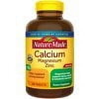 Nature Made Calcium, Magnesium Oxide, Zinc with Vitamin D3 for Bone ...