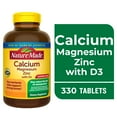 Nature Made Calcium Magnesium Zinc with Vitamin D3 Tablets, Dietary ...