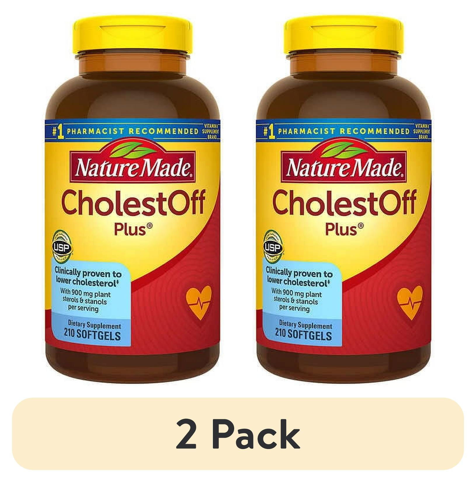 (2 pack) Nature Made Cholestoff Plus, 210 Softgels - Walmart.com