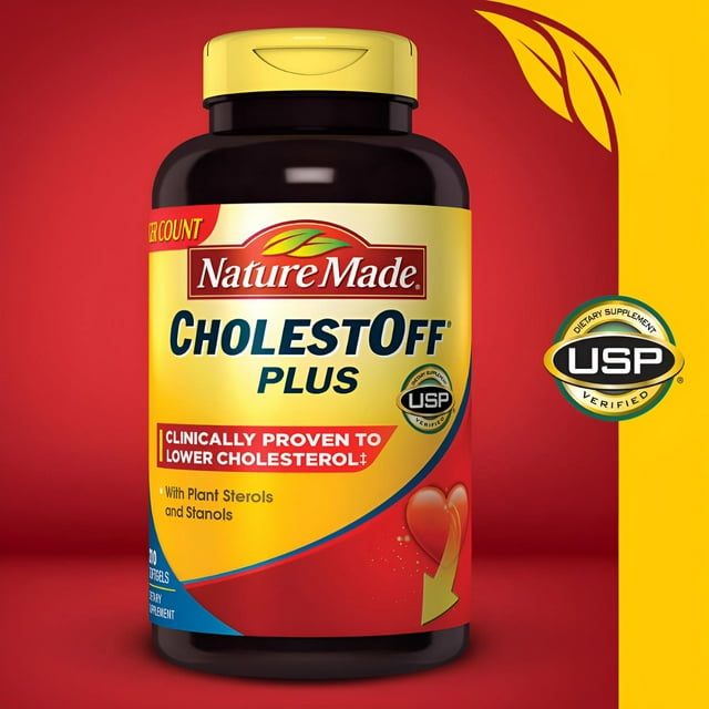 Nature Made CholestOff Plus, 900mg Plant Sterols Stanols, Cholesterol ...